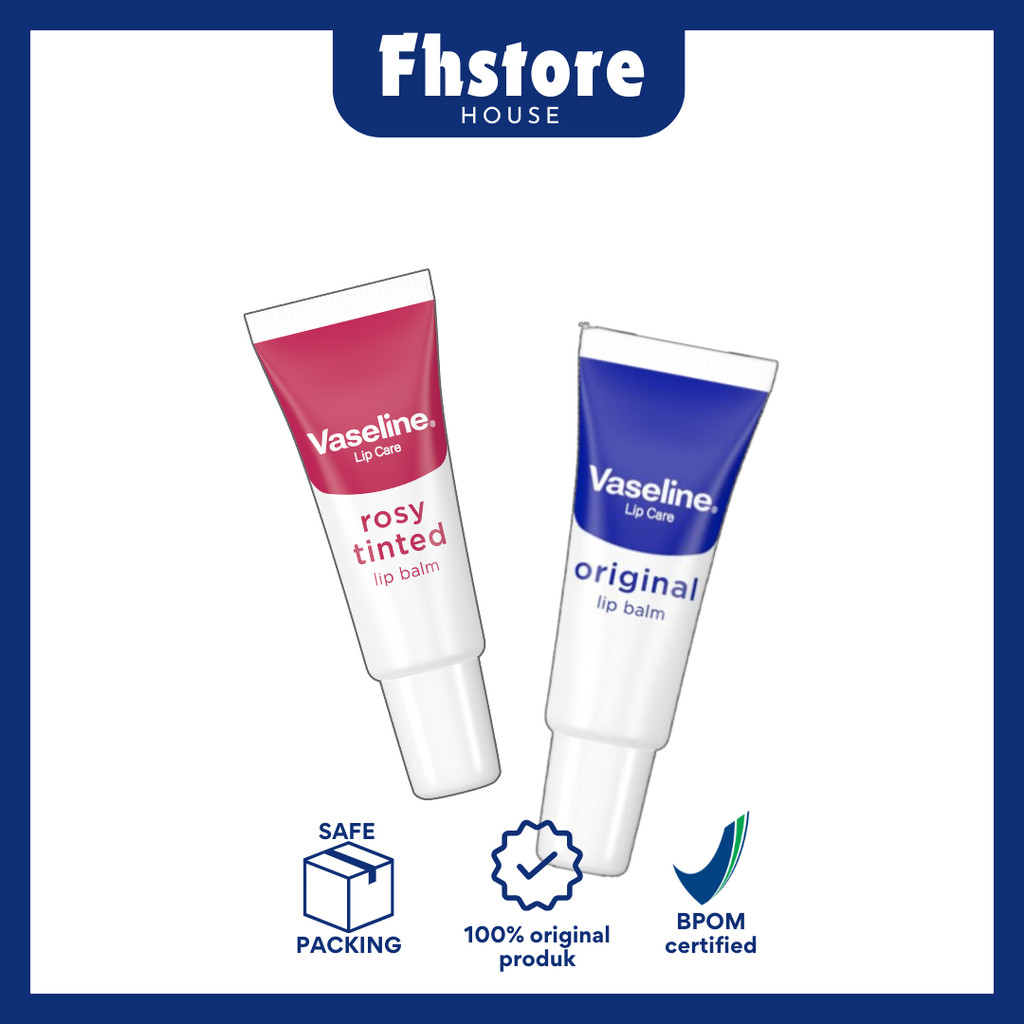Jual [ FHSTORE ] Vaseline Lip Balm Pelembab & Pencerah Bibir Rosy Tinted & Original 10 G ...