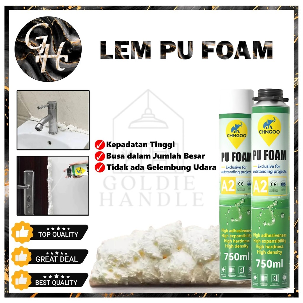 Jual PU Foam Polyurethane Spray Busa Lem Penyegel Kuat Tahan Panas Lem ...