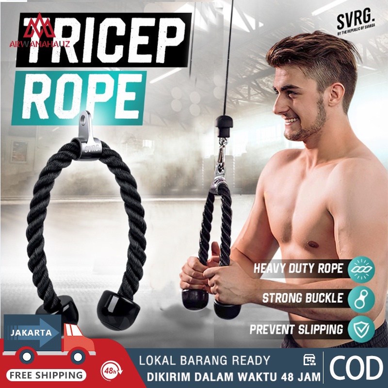 Jual Tricep Rope - Tali Pull Down - Latihan Otot Trisep Latihan tali ...