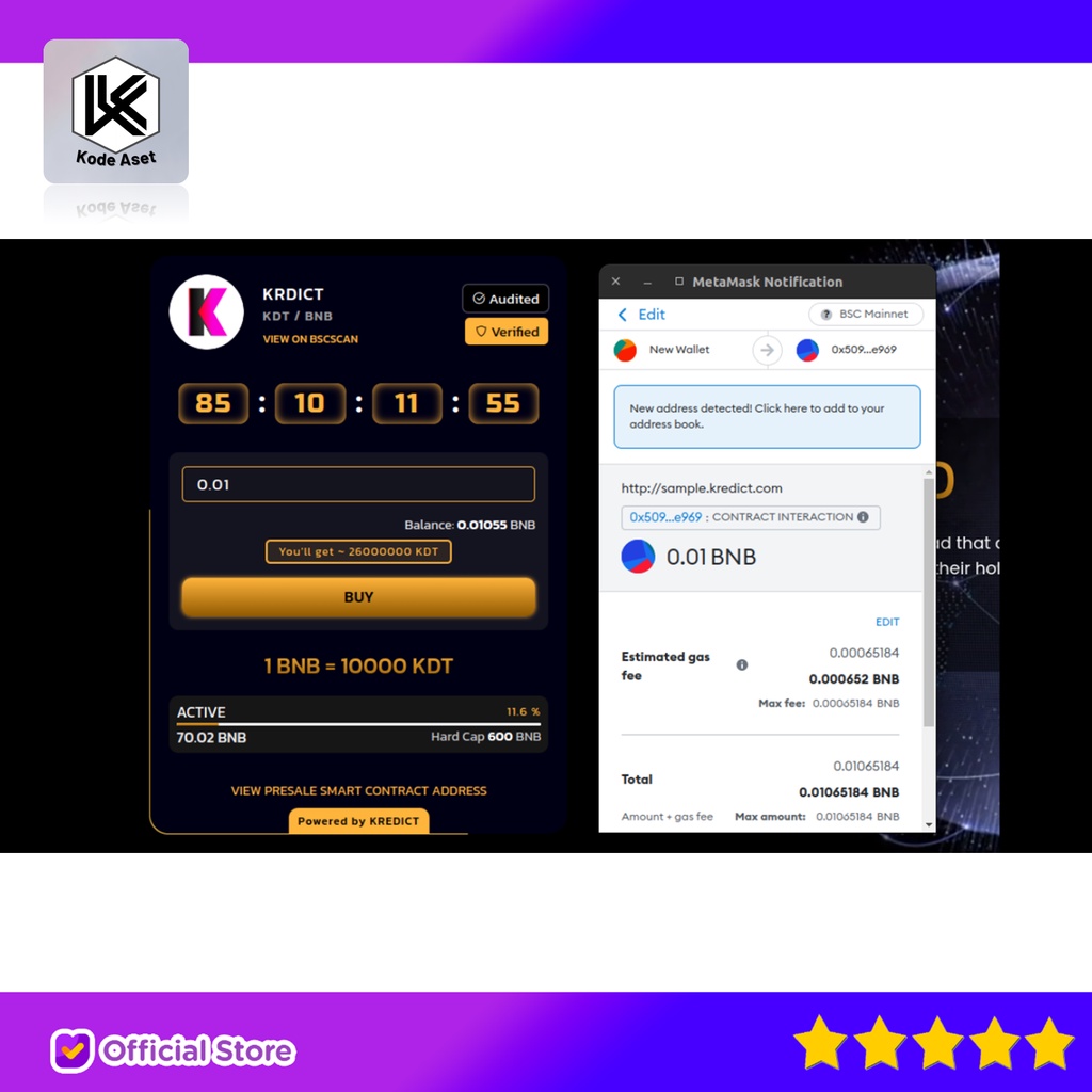 Jual SOURCE CODE APLIKASI KREDICT | ICO CRYPTO TOKEN SELLING SYSTEM ...