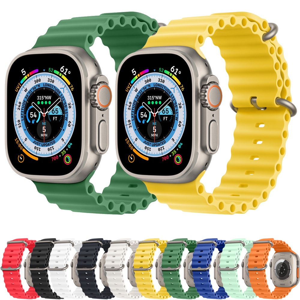 Jual Tali Ocean Band Strap For iwatch Series 8 Ultra 7 6 5 4 3 2 1 SE ...
