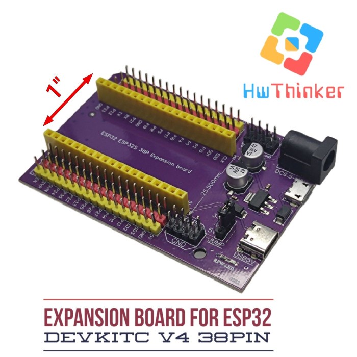 Jual Expansion Board Shield IO Prototype for ESP32 DevkitC V4 38Pin 38 ...