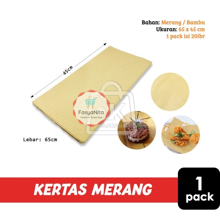 Jual Kertas Merang Tradisional Kertas Serap Minyak Alas Gorengan (1 ...