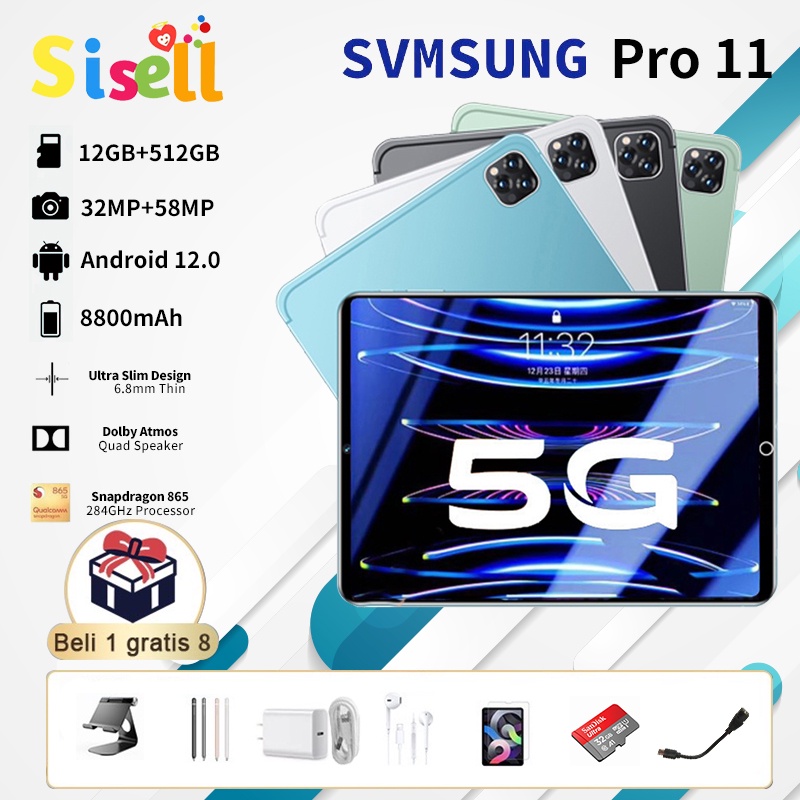 Jual Tablet PC Baru Galaxy Tab pro11 12GB + 512GB Tablet Android 10 ...