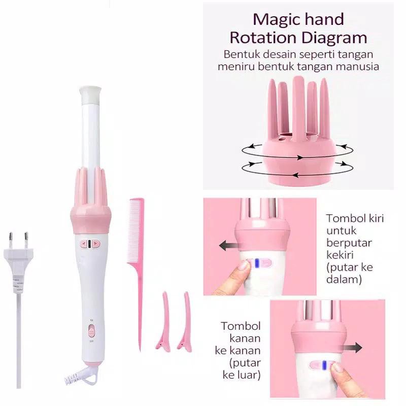 Jual Catokan Curly Rambut Spin Colokan Bulat Catokan Rambut Keriting ...