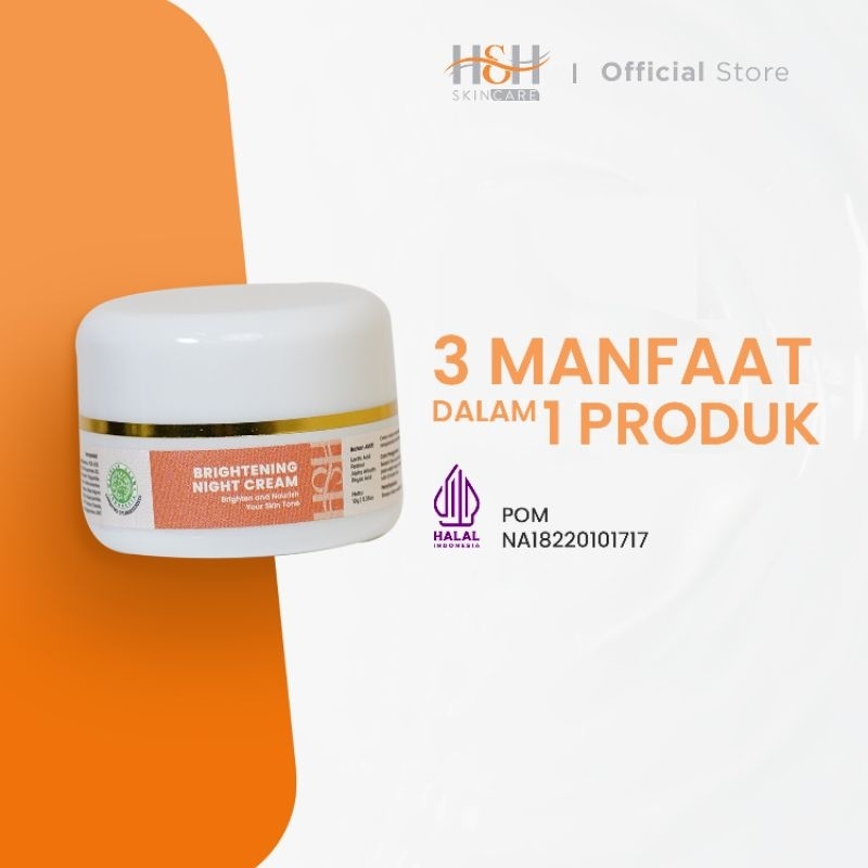 Jual H&H Brightening Night Cream ( Krim Pencerah Wajah ) Lebih Kuat ...
