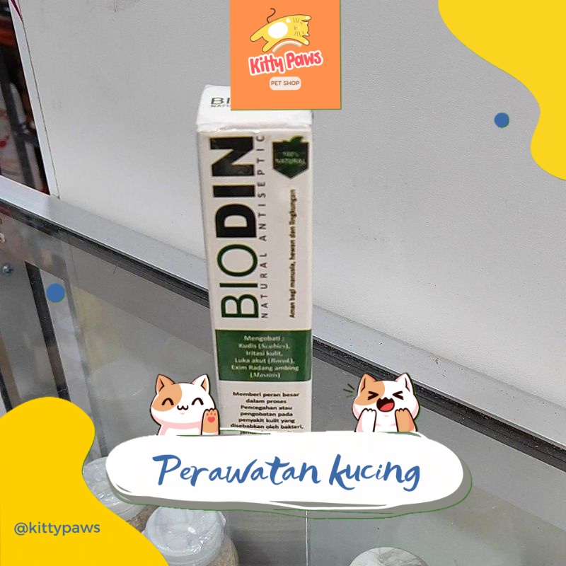 Jual Perawatan kucing Biodin spray Natural Antiseptic (20ml) | Shopee ...
