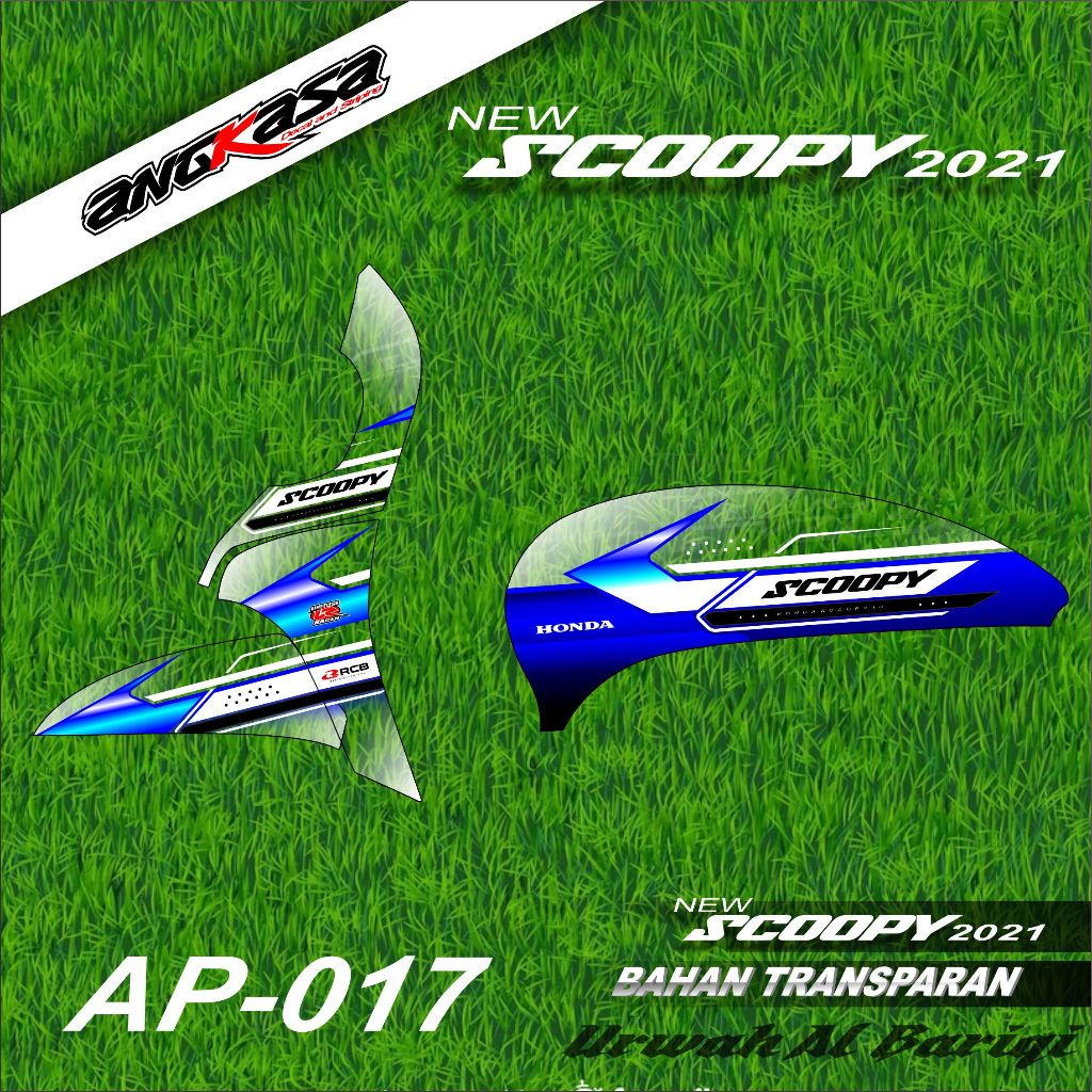 Jual List Striping Stiker Transparan Honda Scoopy Desain tema racing ...