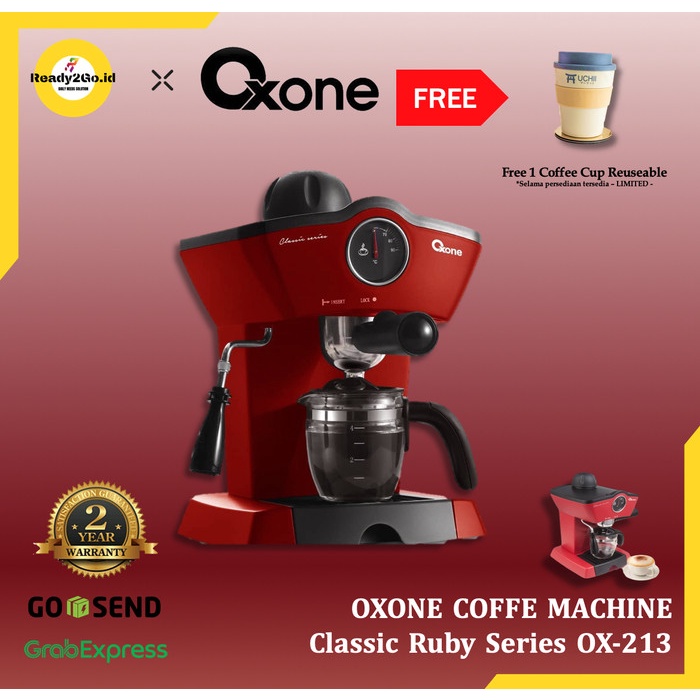 Jual OXONE OX-210 ECO Classic Ruby Coffee Machine OX210 KOPI COFFEE MAKER | Shopee Indonesia