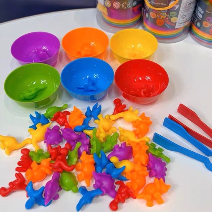 Jual Classification toysfree bowls and tongsmainan color sorting ...