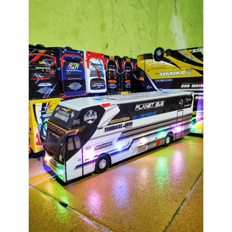 Jual MINIATUR Bus telolet basuri sound telolet panjang 38cm full ...