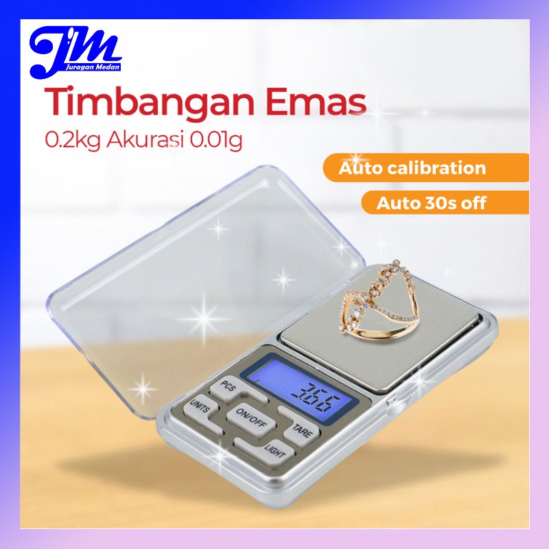 Jual Timbangan Mini Digital Pocket Scale 200/0,01 gram Multifungsi ...