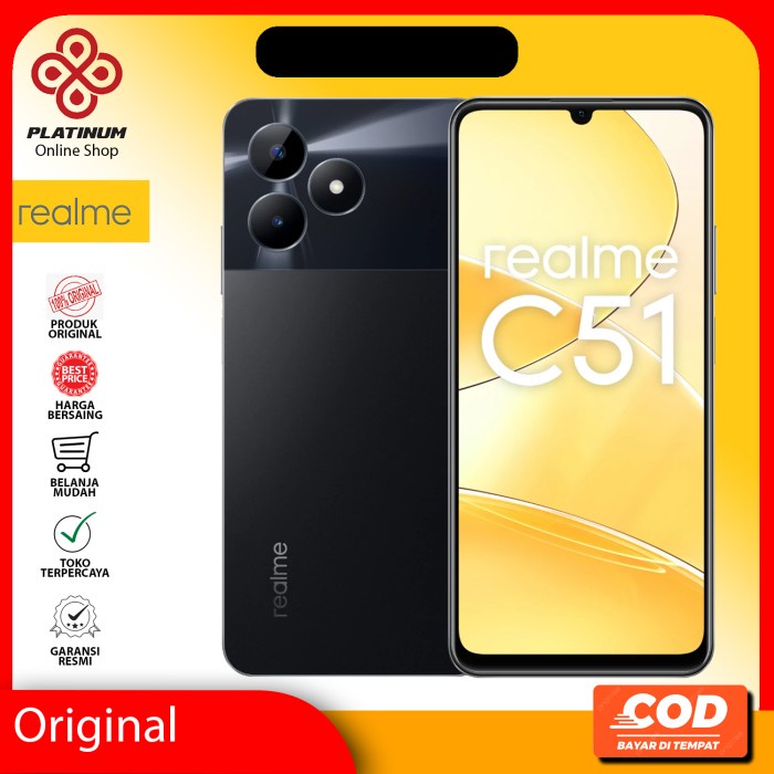 Jual REALME C51 4/128 (Hitam Carbon) | Shopee Indonesia