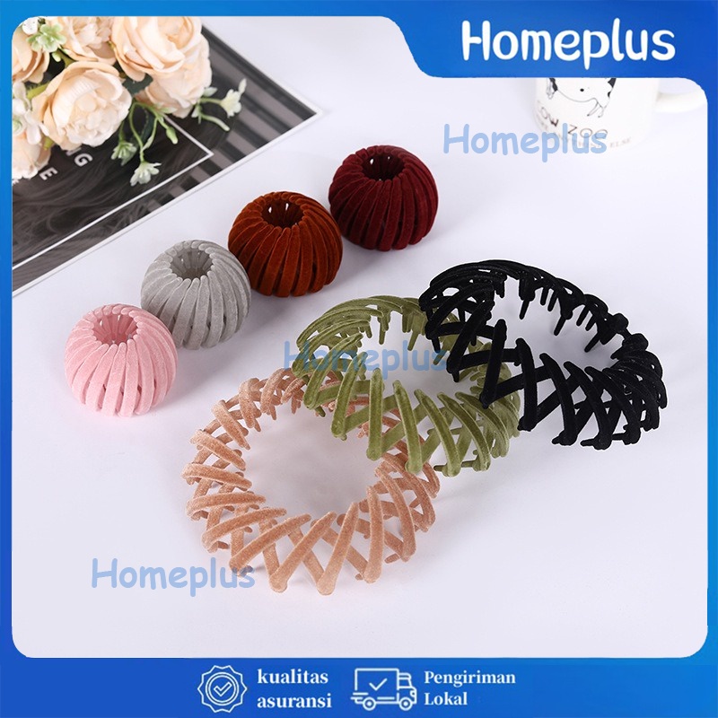 Jual HomePlus Jepit Rambut Ponytail Korea Bird's Nest Wanita Bahan ...