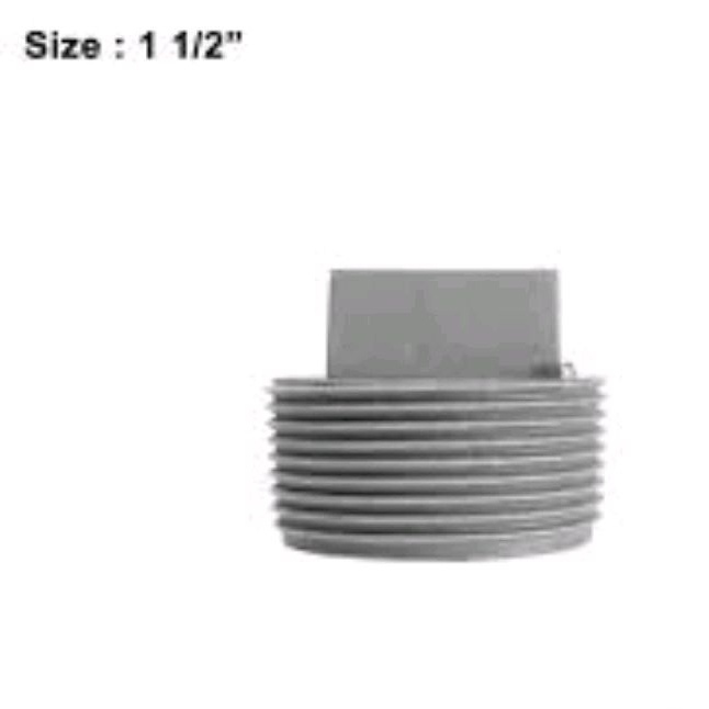 Jual Plug 1 1/2 inch pvc / Fluk / Pluk / Dop drat luar 1 1/2" inch ...