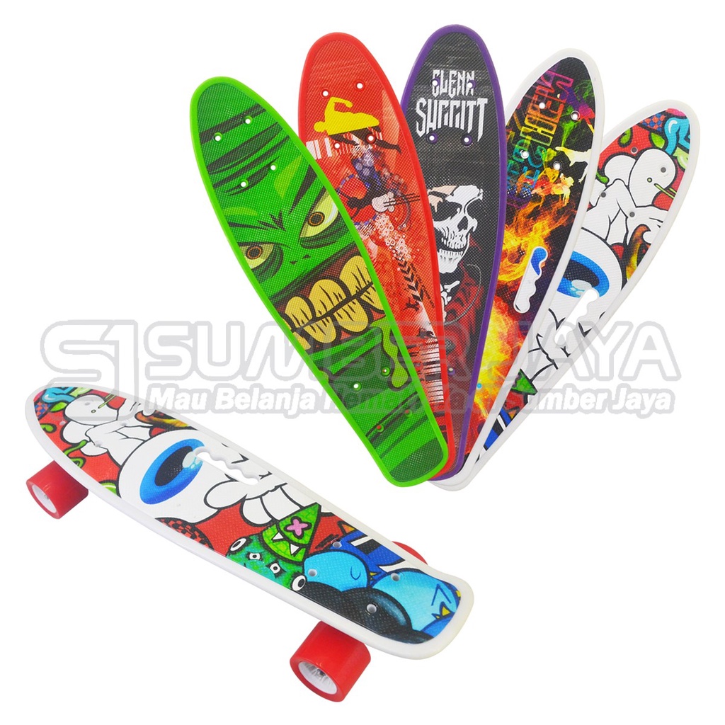 Jual Penny Fish Skate Board Skateboard Pennyboard Fishboard Anak Kartun ...