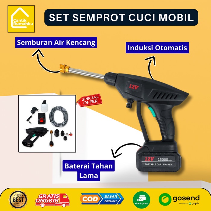 Jual Semprotan Air Cuci Mobil Motor High Pressure 30Bar with 5M Hose ...