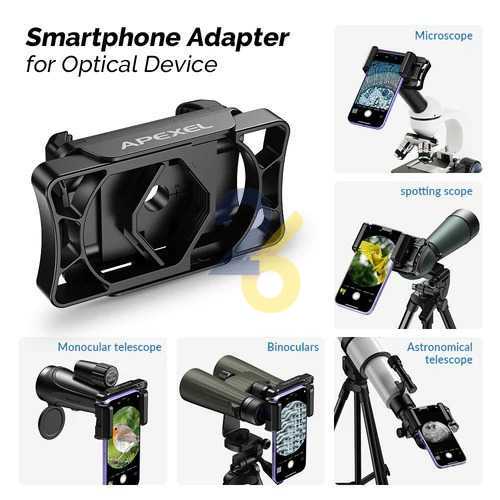 Jual [26] APEXEL Phone Holder Adaptor for Telescope Microscope ...