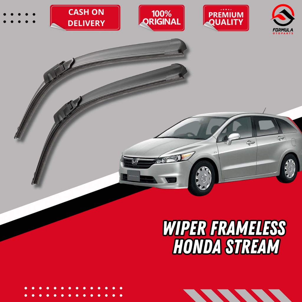 Jual Wiper Frameless Mobil Honda Stream ( 1 SET ) Kiri dan Kanan Tanpa ...