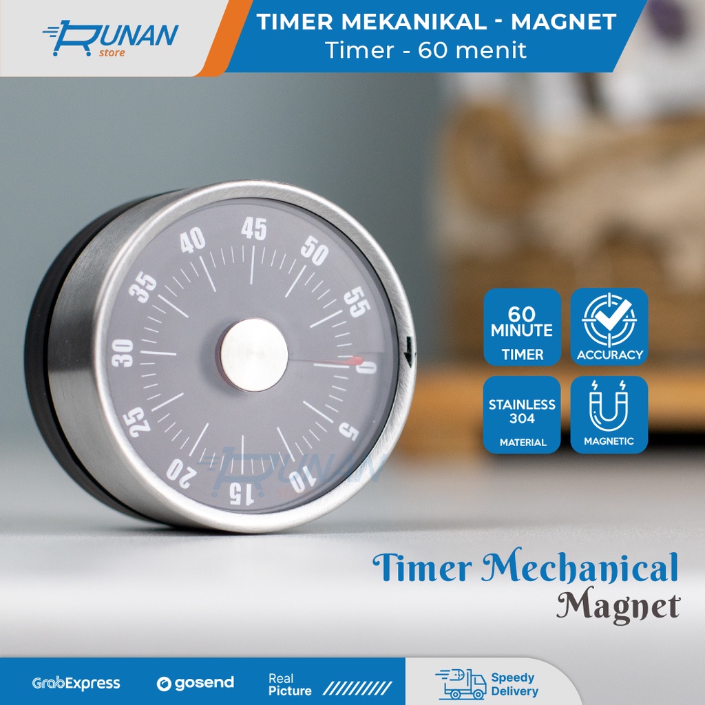 Jual Timer Masak Magnet - Timer Dapur Mekanik - Magnetic Kitchen Timer ...