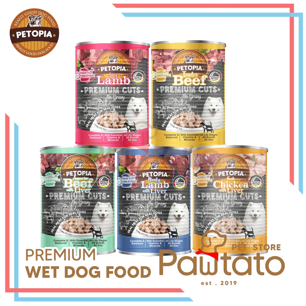 Jual Makanan Kaleng Petopia Premium Cuts Puppy Dog Wet Canned Food Beef ...