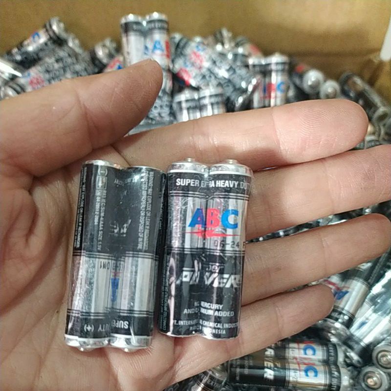 Jual BATERAI BATRAI ABC HITAM SUPER POWER A3 AAA ANTI BOCOR BATTERY DRY ...