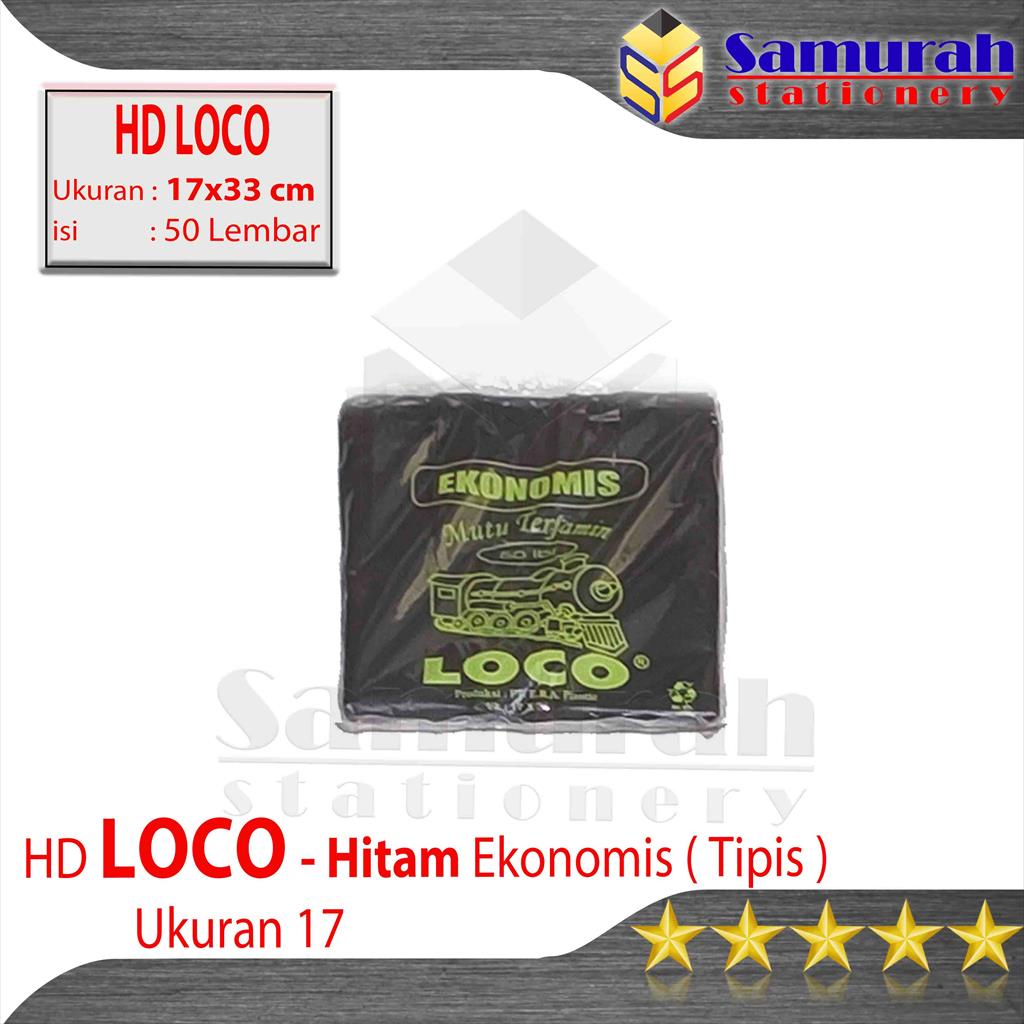 Jual Plastik HD Loco Ekonomis 17 x 33 Hitam / Kantong Kresek Plastic ...