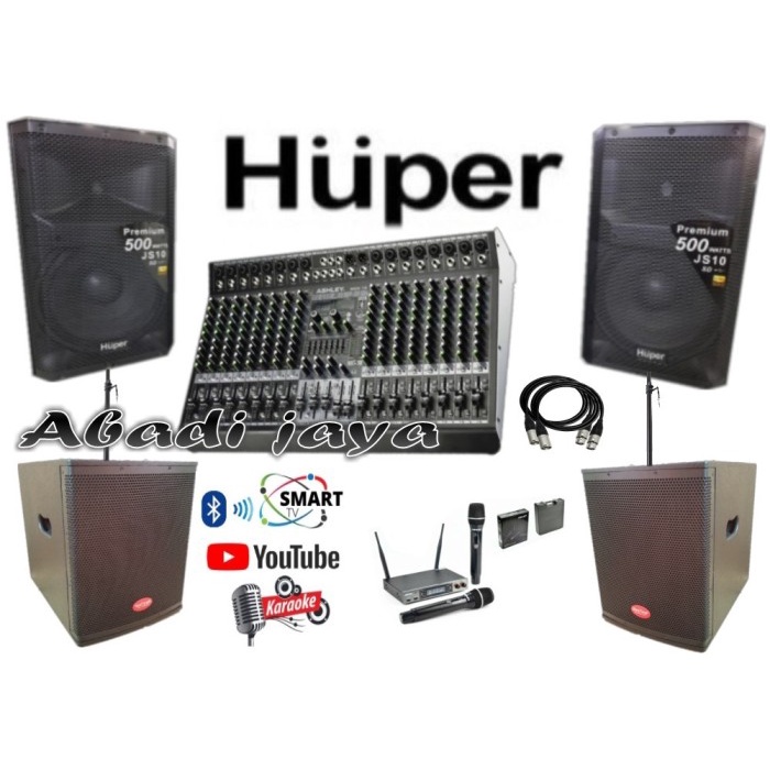 Jual PAKET SOUND SYSTEM HUPER JS10 15 INCH MIXER 16 CHANNEL 2 SUBWOOFER ...