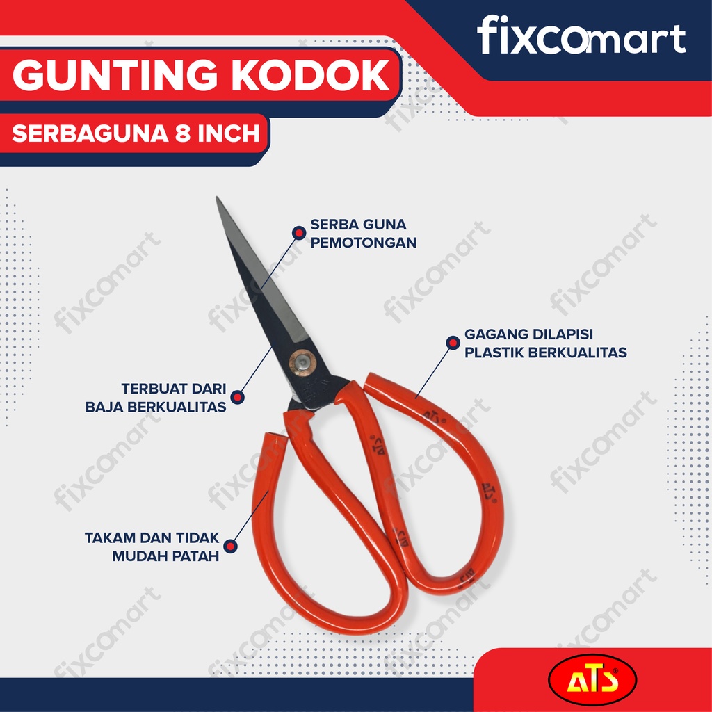 Jual Gunting Kodok Serbaguna ATS 8 Inch | Shopee Indonesia