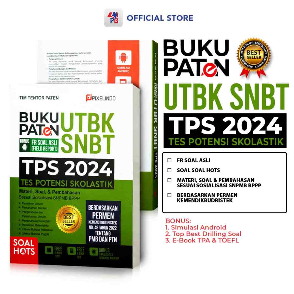 Jual Buku Paten SNBT 2024 / Buku Paten UTBK SNBT TPS 2024 Lengkap Softcover Plus Bonus | Shopee ...