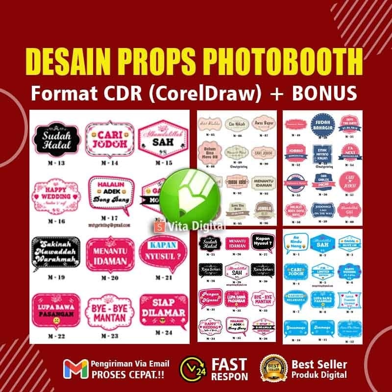 Jual Template Desain Coreldraw Photo Booth siap edit dan pakai | Shopee ...