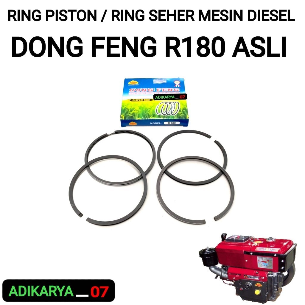 Jual Ring Piston Mesin Diesel R180 Piston Ring R180 Dong Feng ASLI ...