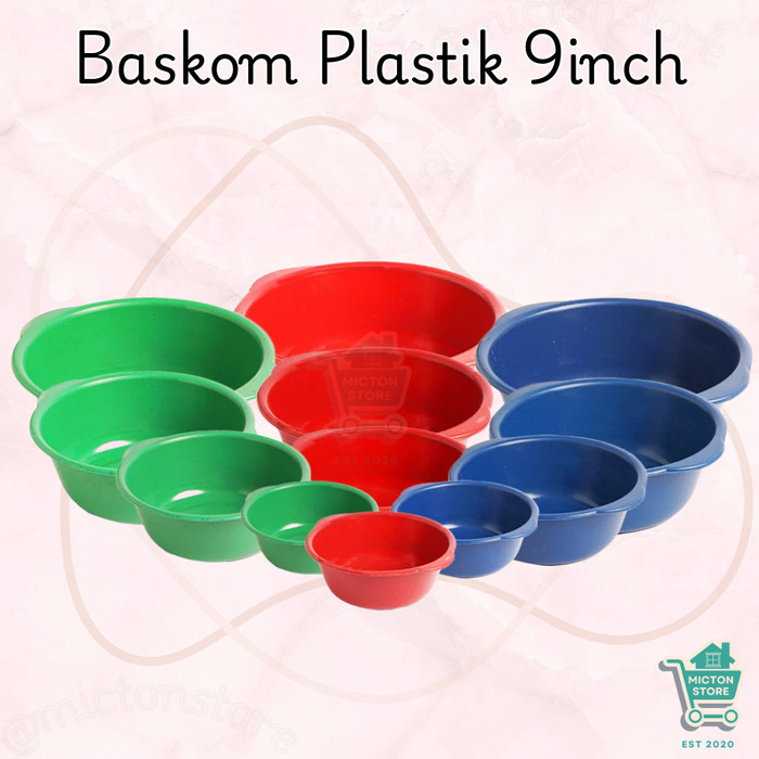 Jual MICTON Baskom Plastik 9 Inch Premium Wadah Plastik Tahan Lama Food ...