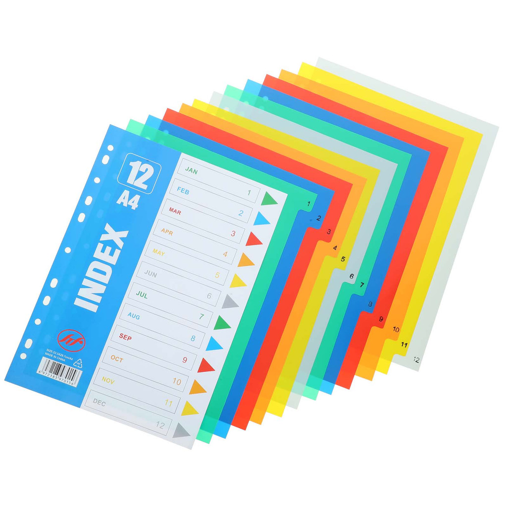 Jual Index Separator Page Binder Separators A4 Notebooks File Dividers Subject Office Folders ...
