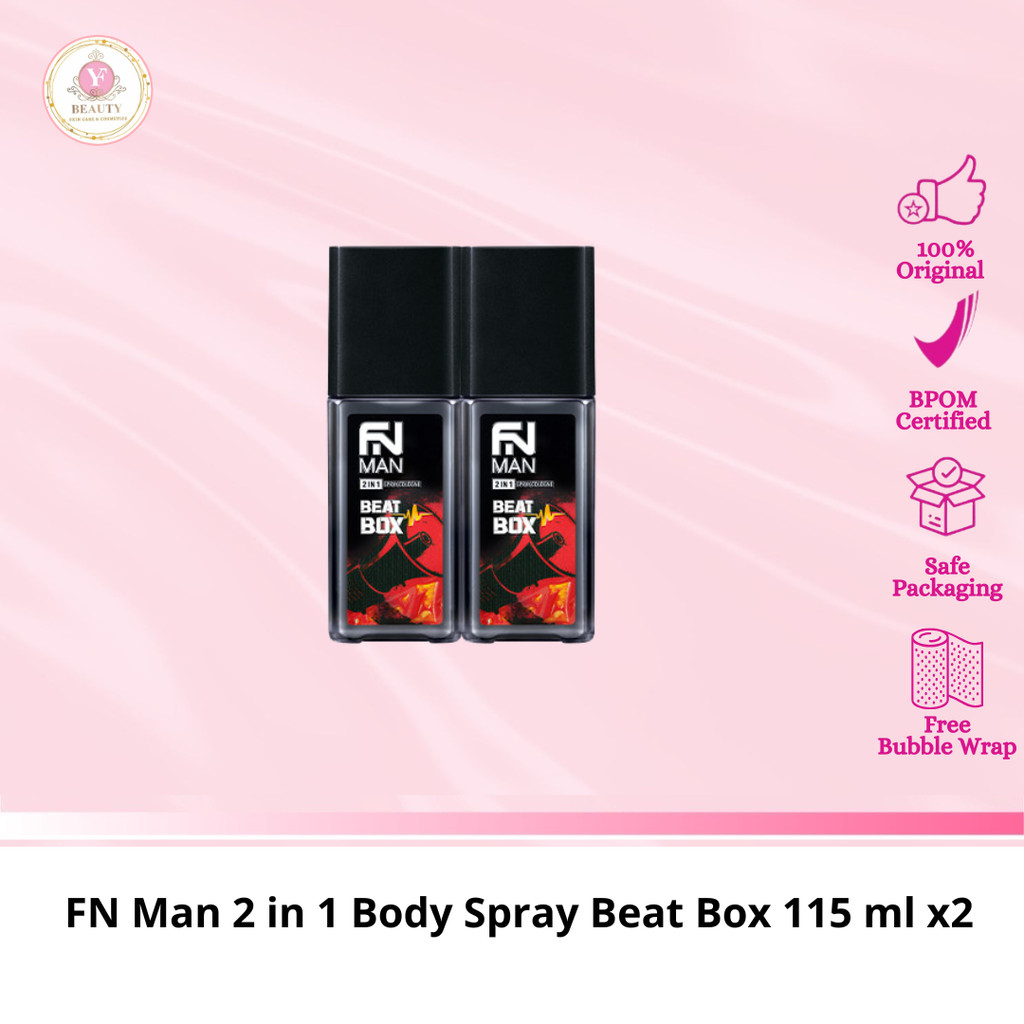 Jual YF Beauty FN Man 2 In 1 Body Spray Beat Box 115 Ml | Shopee Indonesia