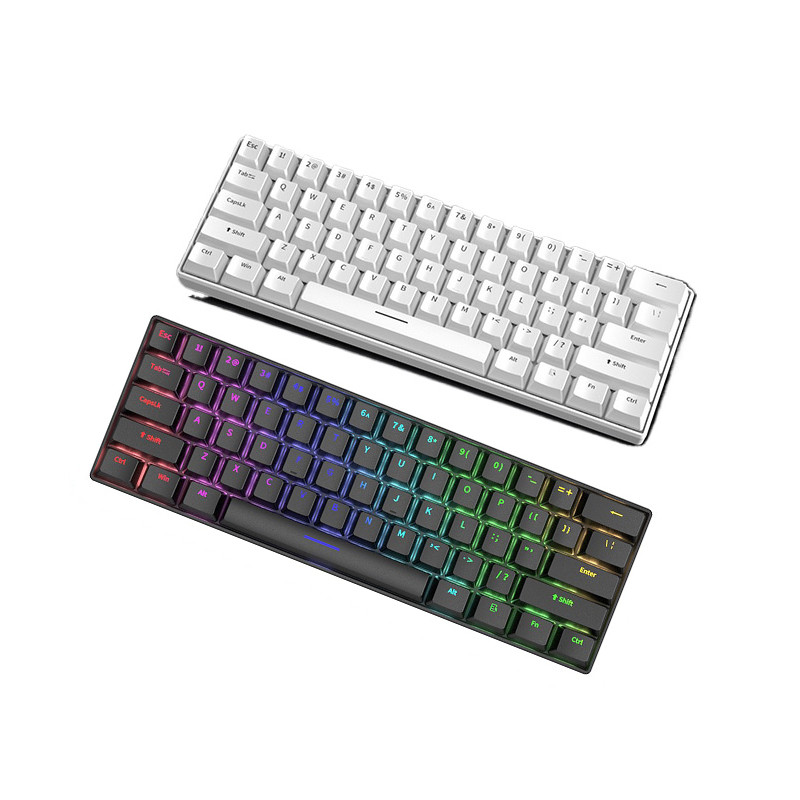 Jual Mechanical keyboard Gamer keyboards mini Usb 61-Key Computer 60% ...