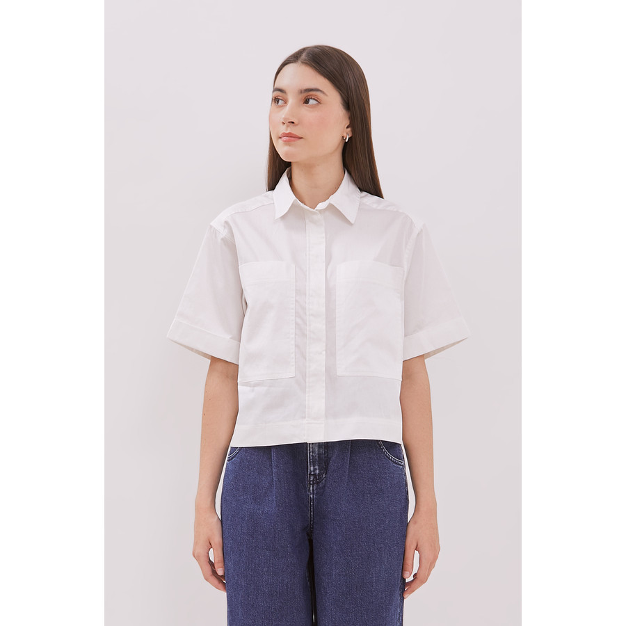 Jual MINIMAL - Dwei - Kemeja Oversize Pocket - Off White | Shopee Indonesia