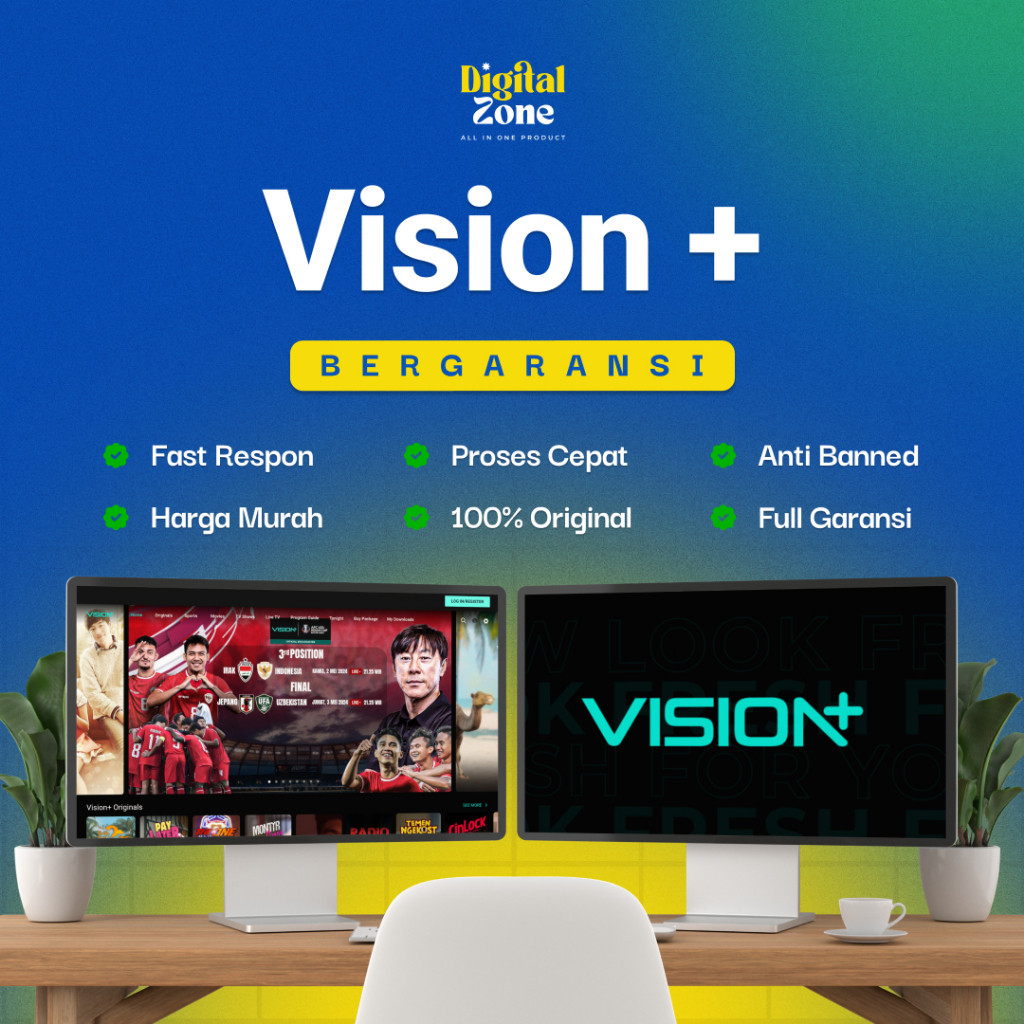 Jual vision+ 1 bulan digitalzone tanpa limit full garansi nonton sepuasnya | Shopee Indonesia
