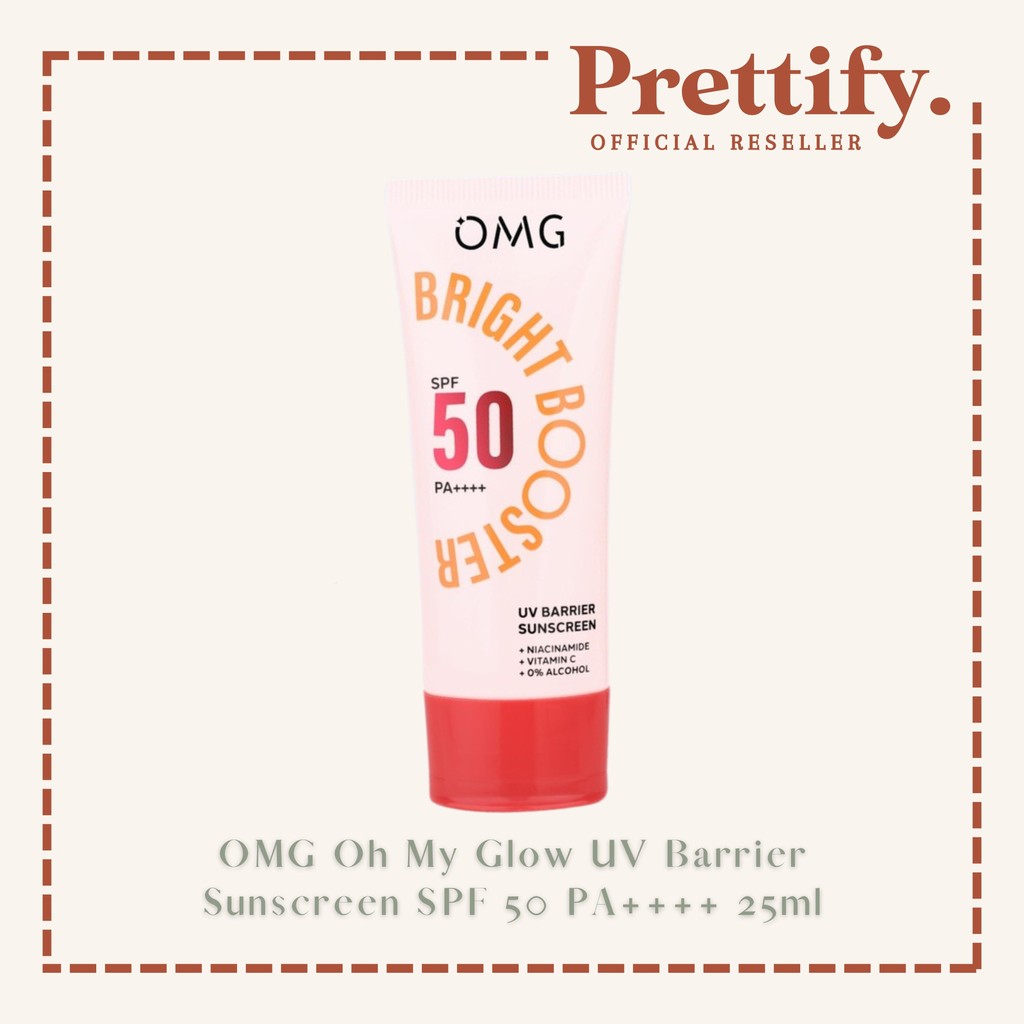 Jual OMG Oh My Glow UV Barrier Sunscreen SPF 50 PA++++ 25ml | Shopee ...