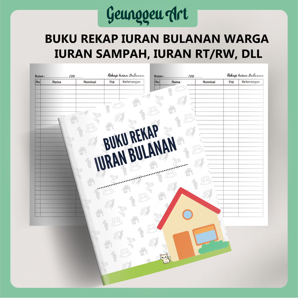 Jual BUKU REKAP IURAN BULANAN WARGA, IURAN SAMPAH, RT/RW / BUKU CATATAN ...
