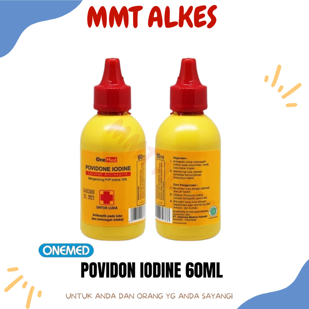 Jual OneMed Povidone Iodine 60ml // Obat Merah Antiseptik | Shopee ...
