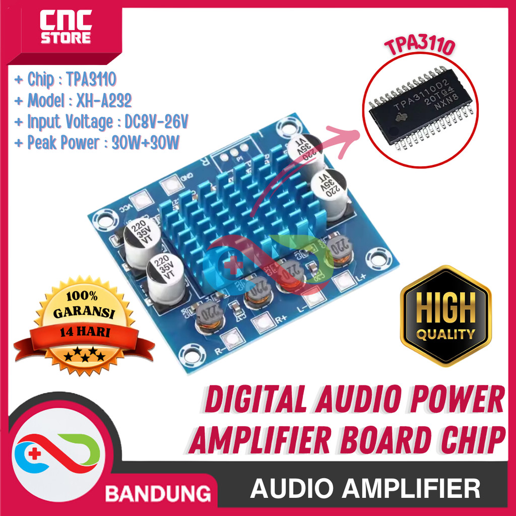 Jual TPA3110 XH-A232 30W+30W 2.0 Digital Audio Power Amplifier Board ...