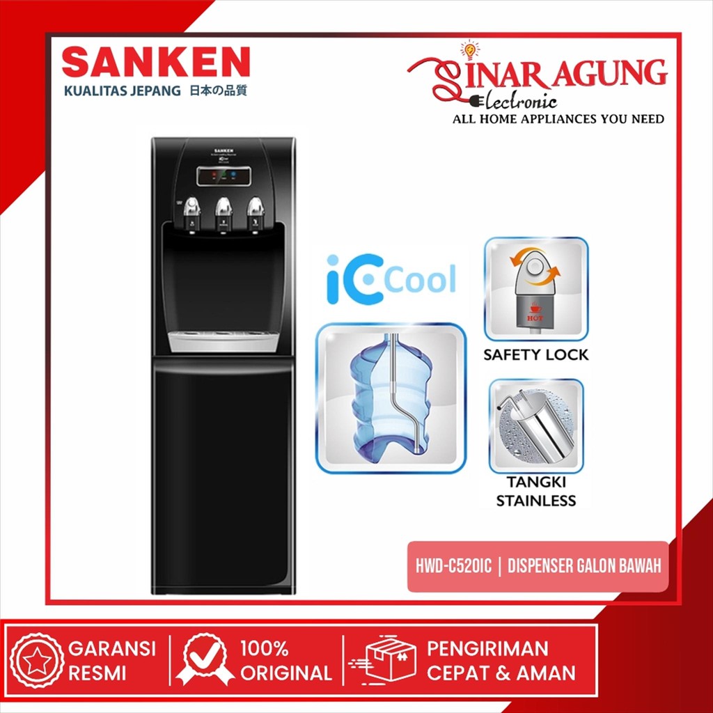 Jual SANKEN HWDC520IC / HWD-C520IC DISPENSER GALON BAWAH - GARANSI ...