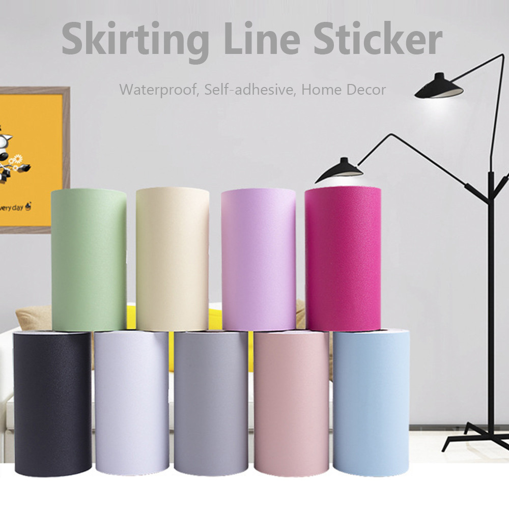 Jual 5M PVC Vinyl Decals Waterproof Skirting Line Baseboard Waist Line ...