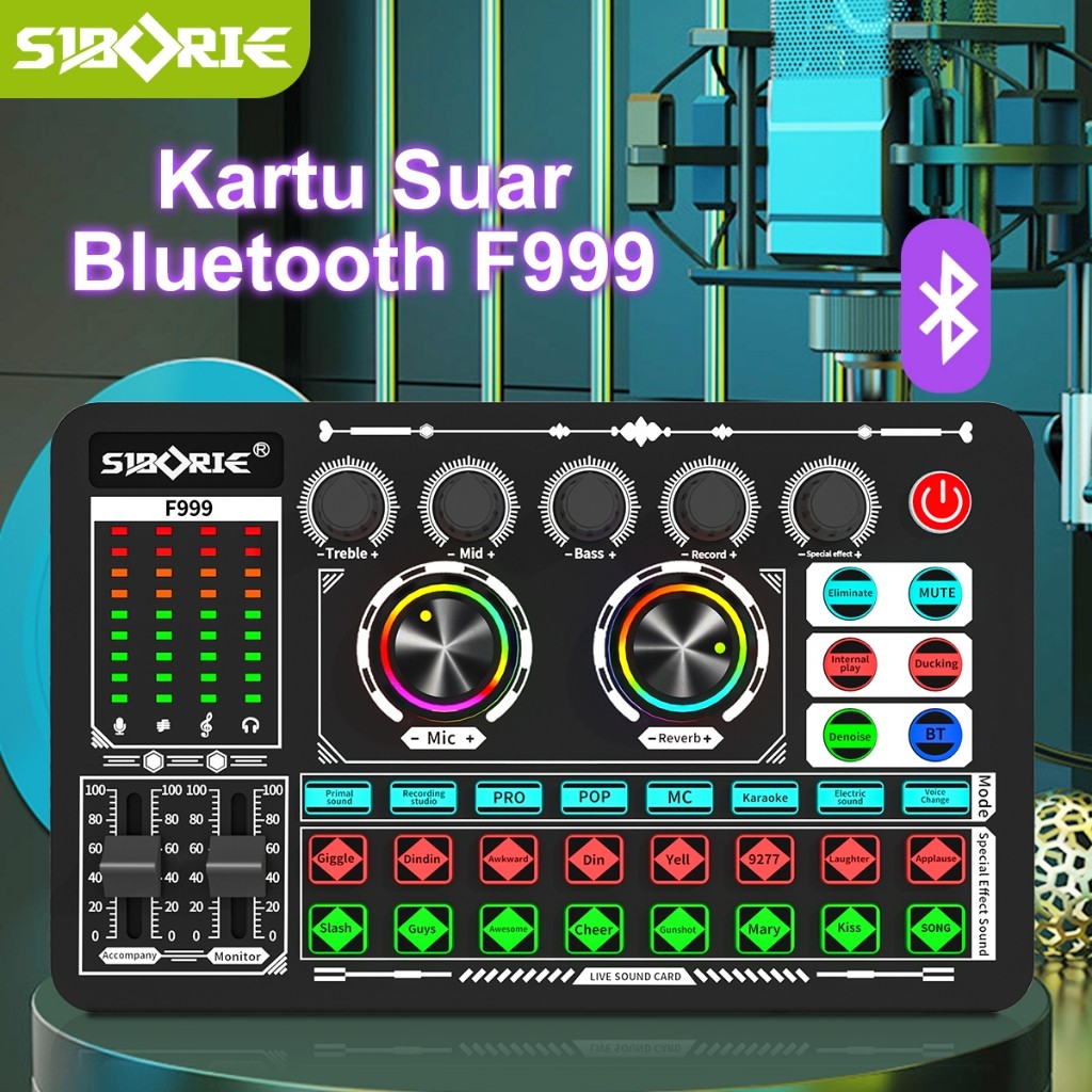 Jual Siborie Soundcard F999 Audio USB External Sound Card mic Mixer ...