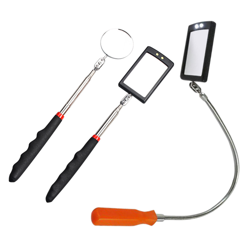 Jual Car LED Inspection Mirror 360 Degrees Rotating Telescopic ...