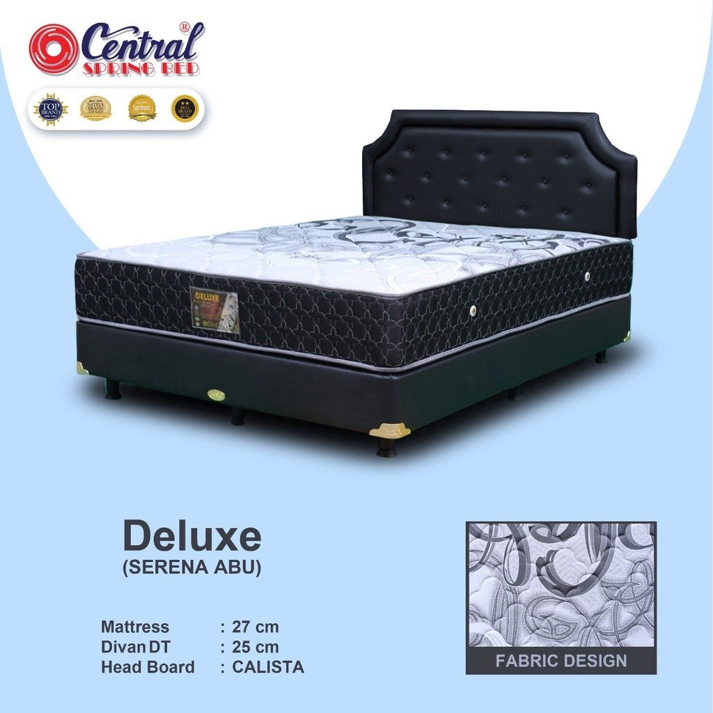 Jual 1 SET (KASUR + DIVAN) Springbed Central Deluxe Zest 90 100 120 160 ...