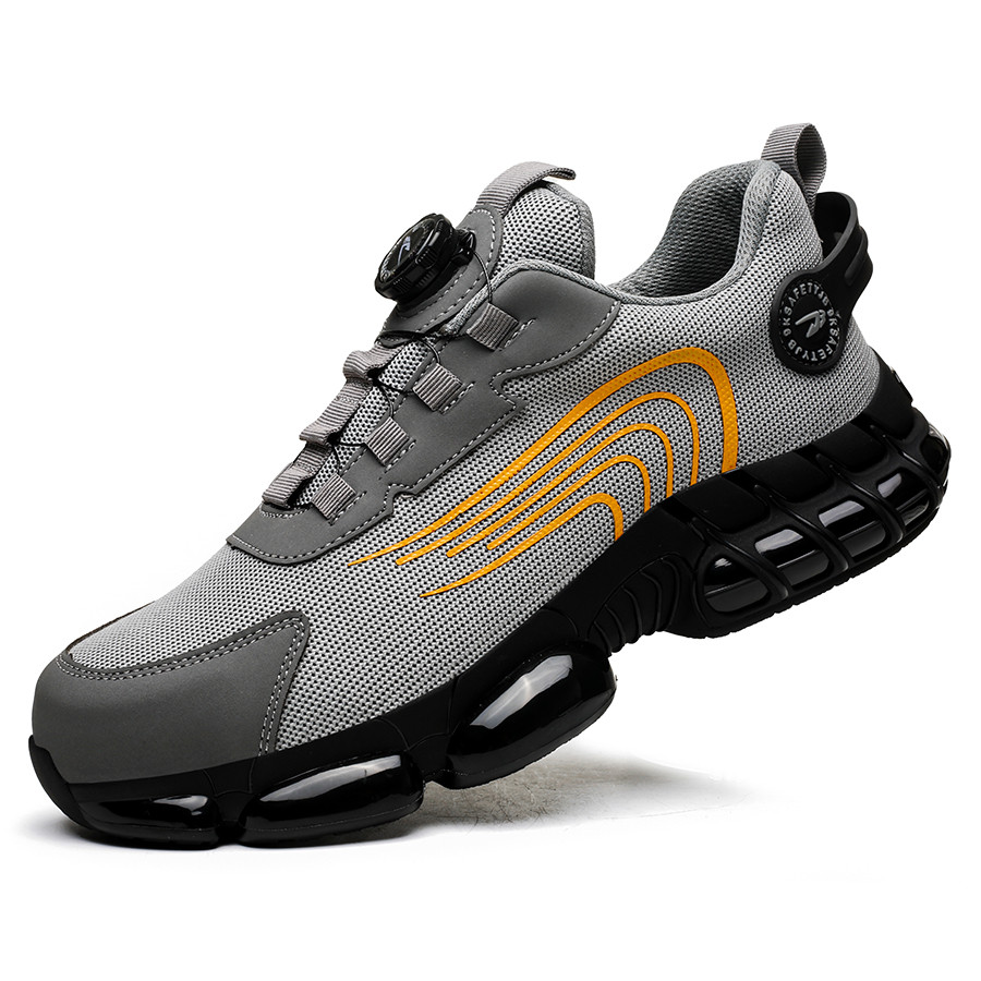 Jual Rotary button new safety shoes for men, anti-impact and anti ...
