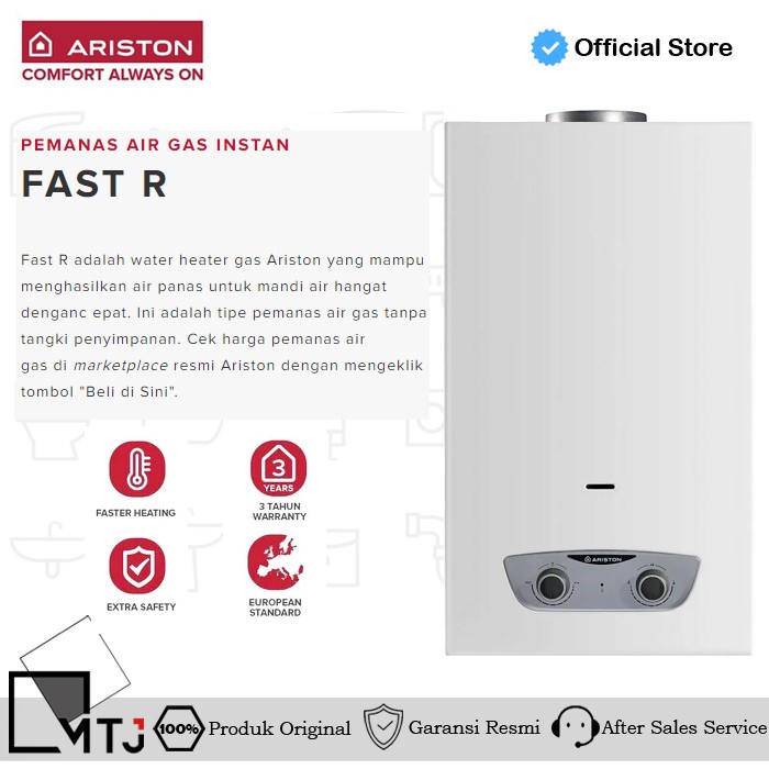 Jual Water Heater Gas Ariston Fast R / Pemanas Air | Shopee Indonesia