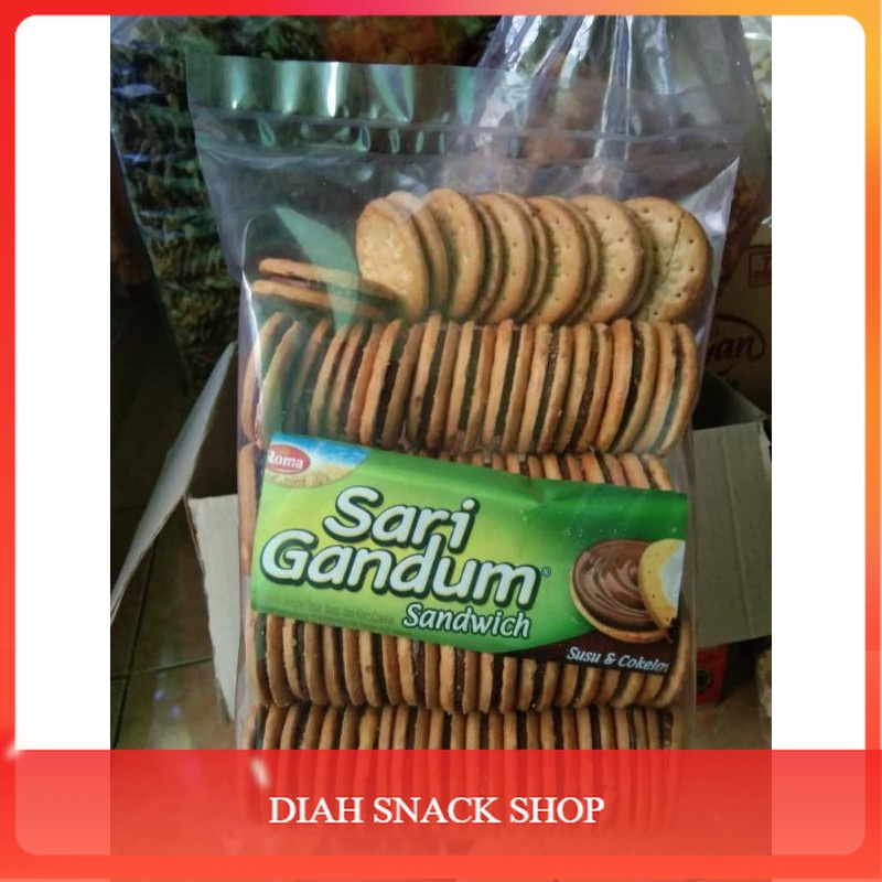 Jual Remahan sari gandum Sandwich makanan ringan +-+-380gr | Shopee ...
